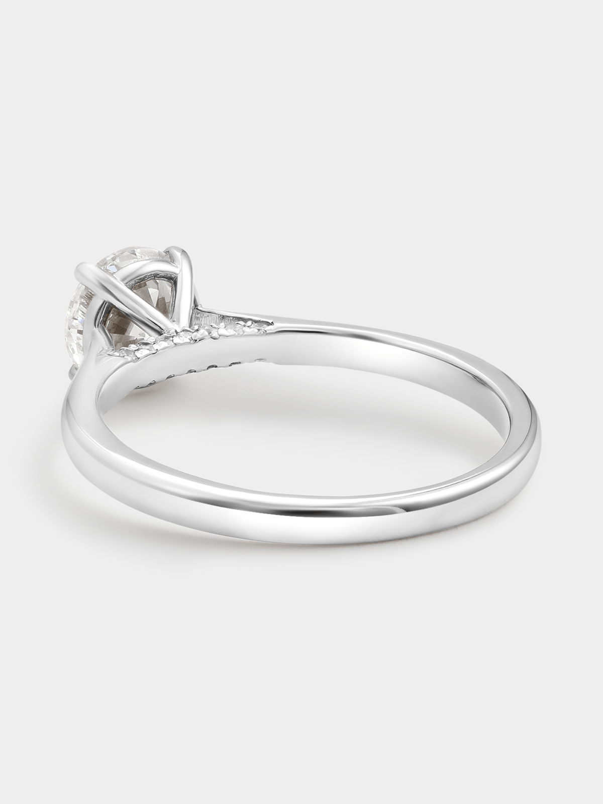 White Gold 1ct Lab Grown Diamond Solitaire Ring | Bash
