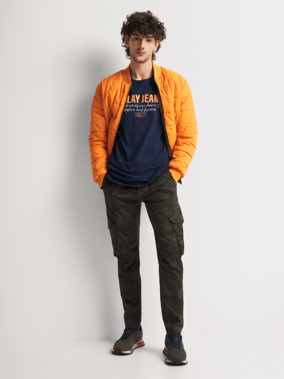 Relay Jeans Men's Regular Fit Navy Graphic T-Shirt | Bash
