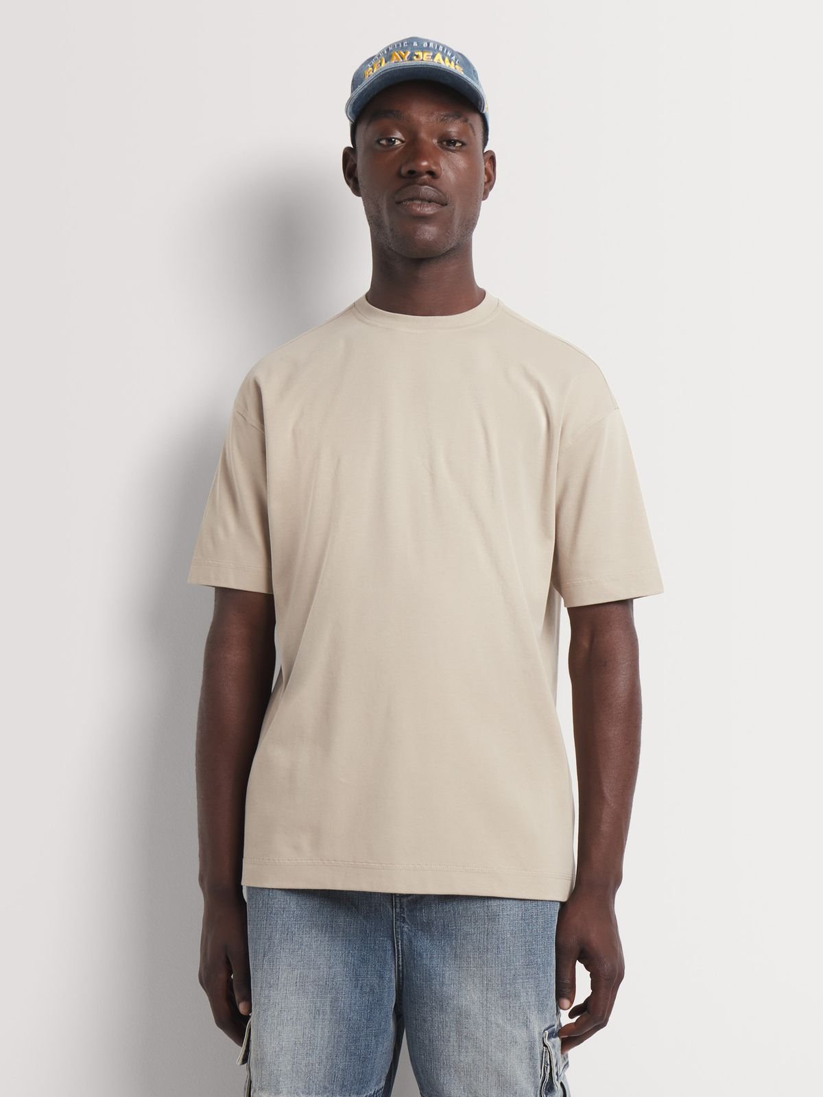 Markham Men's Crewneck Premium Cotton Stone T-Shirt | Bash