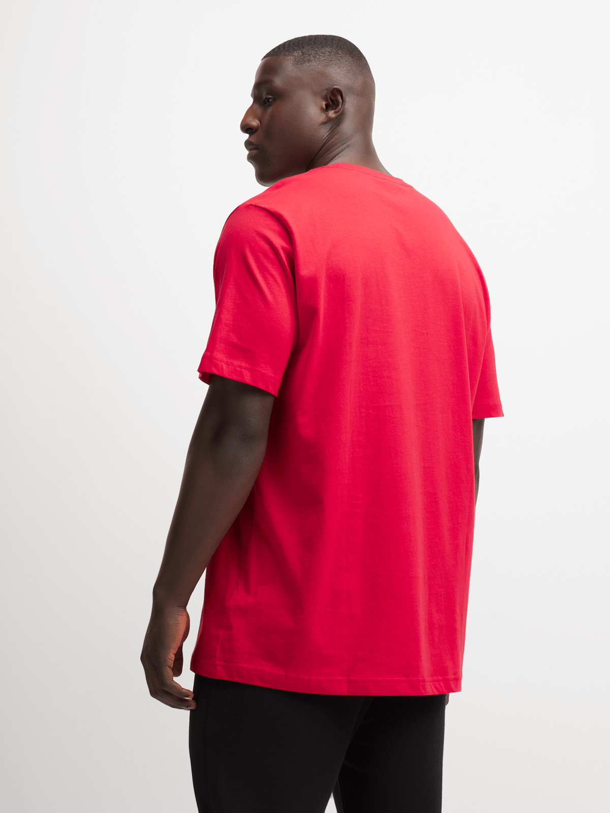 adidas Mens Essential Big Logo Pure Ruby Tee | Bash