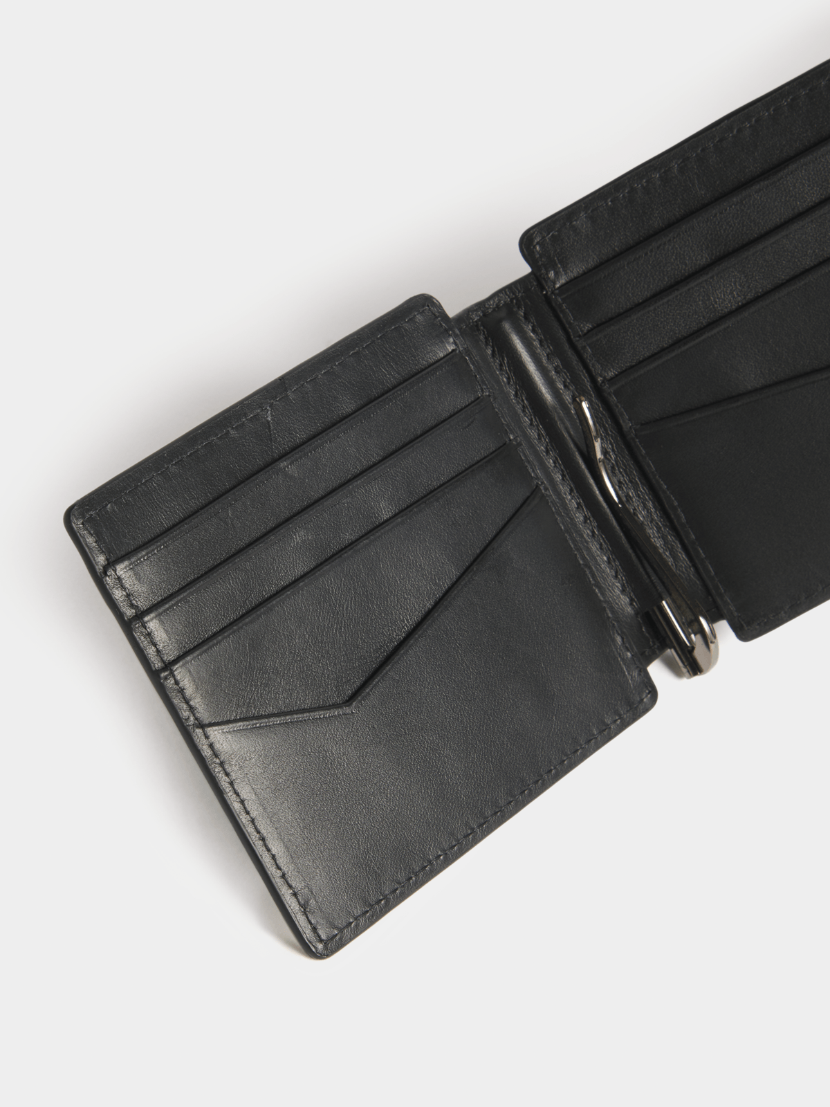 Fabiani Men's Black Leather Money Clip Wallet | Bash