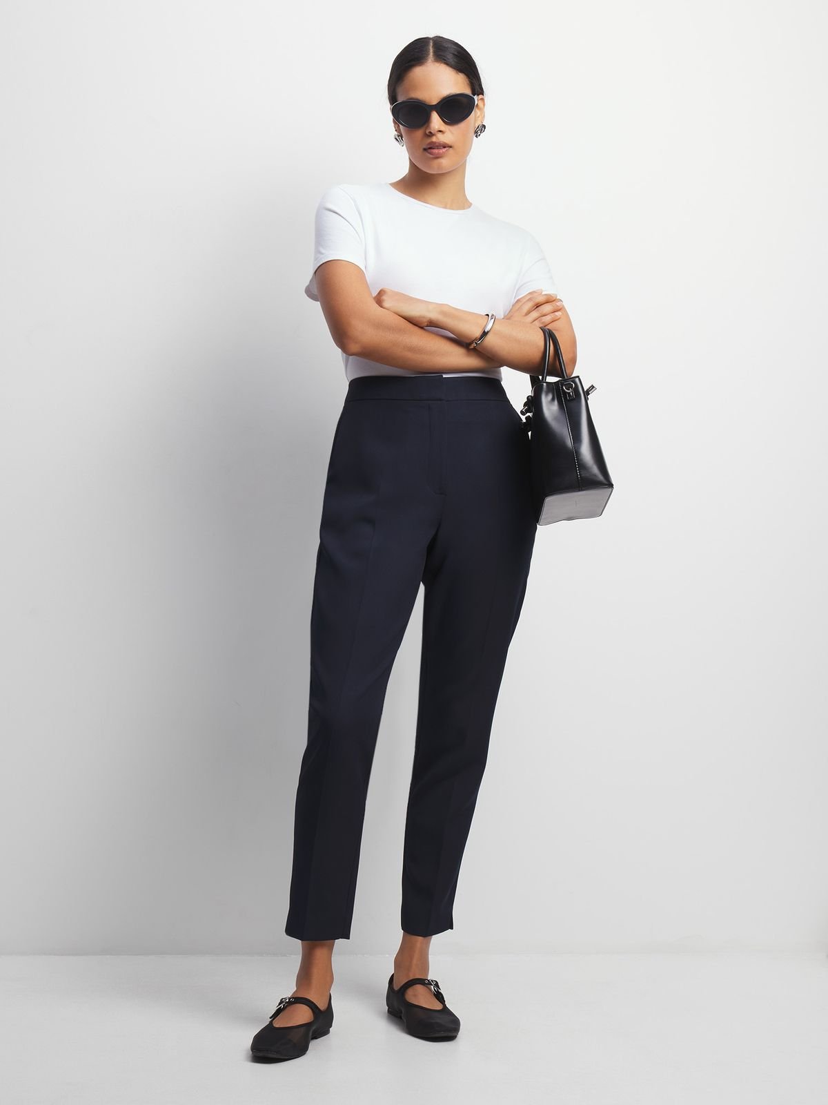 Exact Women's Navy Slim-leg Pants | Bash