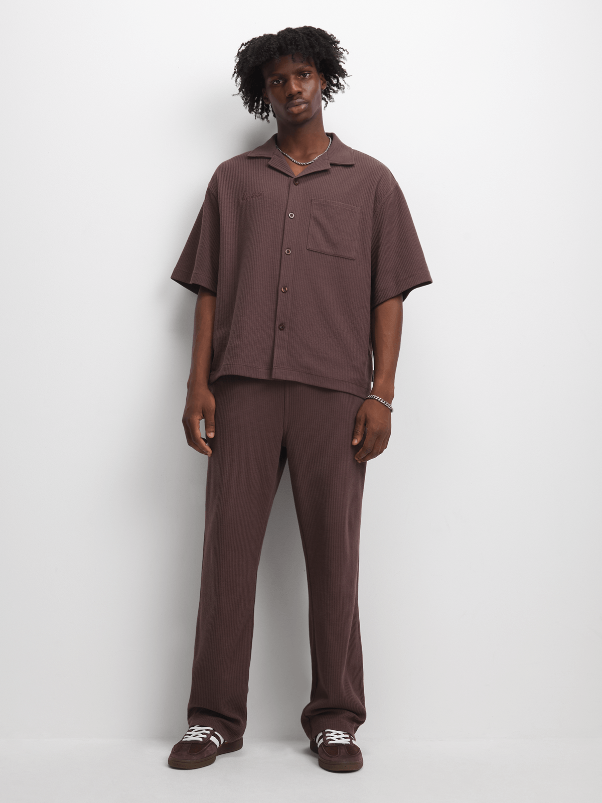 Redbat Classics Men's Brown Waffle Relaxed Golfer | Bash