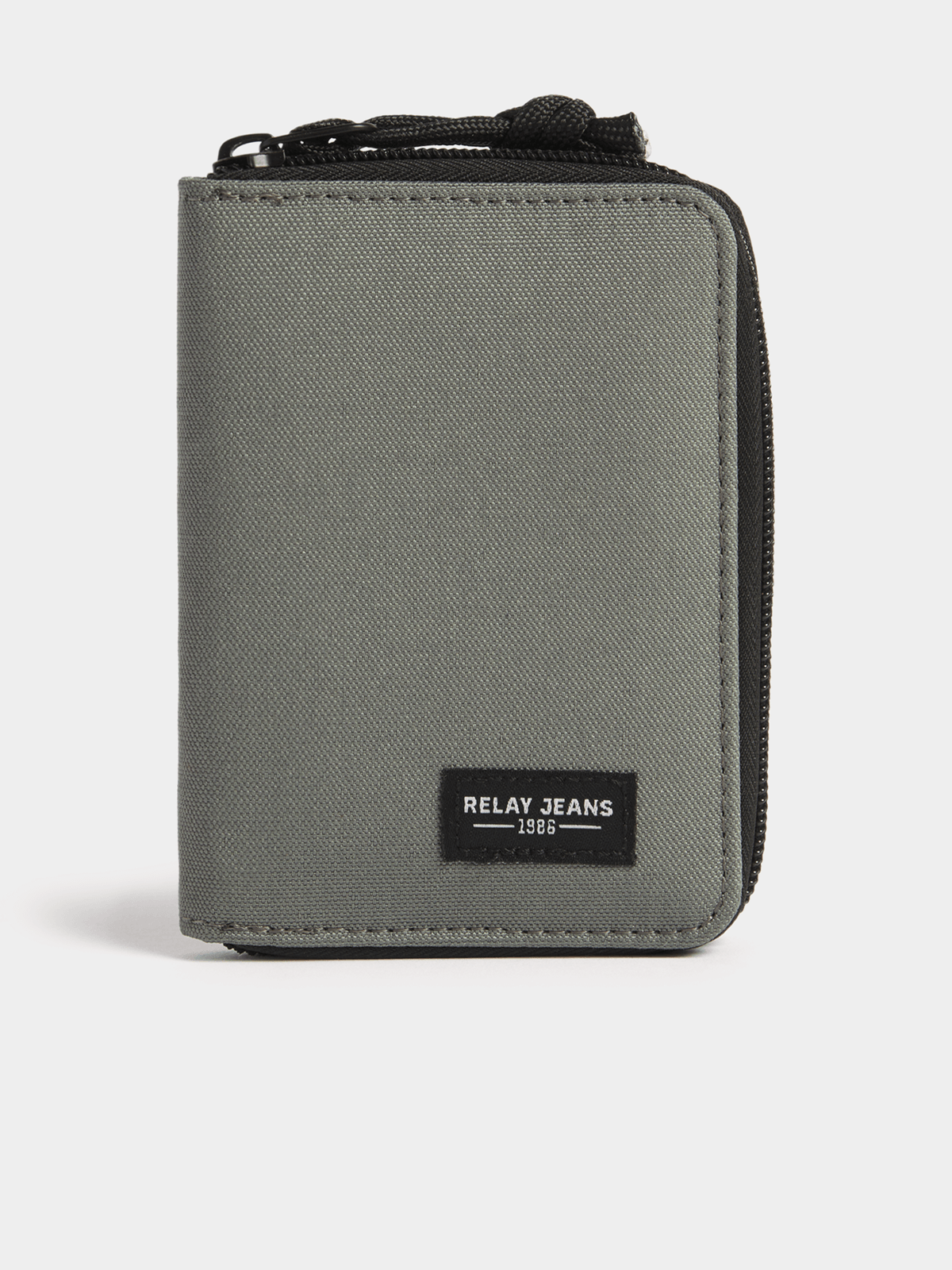 Relay Jeans Men's Canvas Zip Around Grey Wallet | Bash
