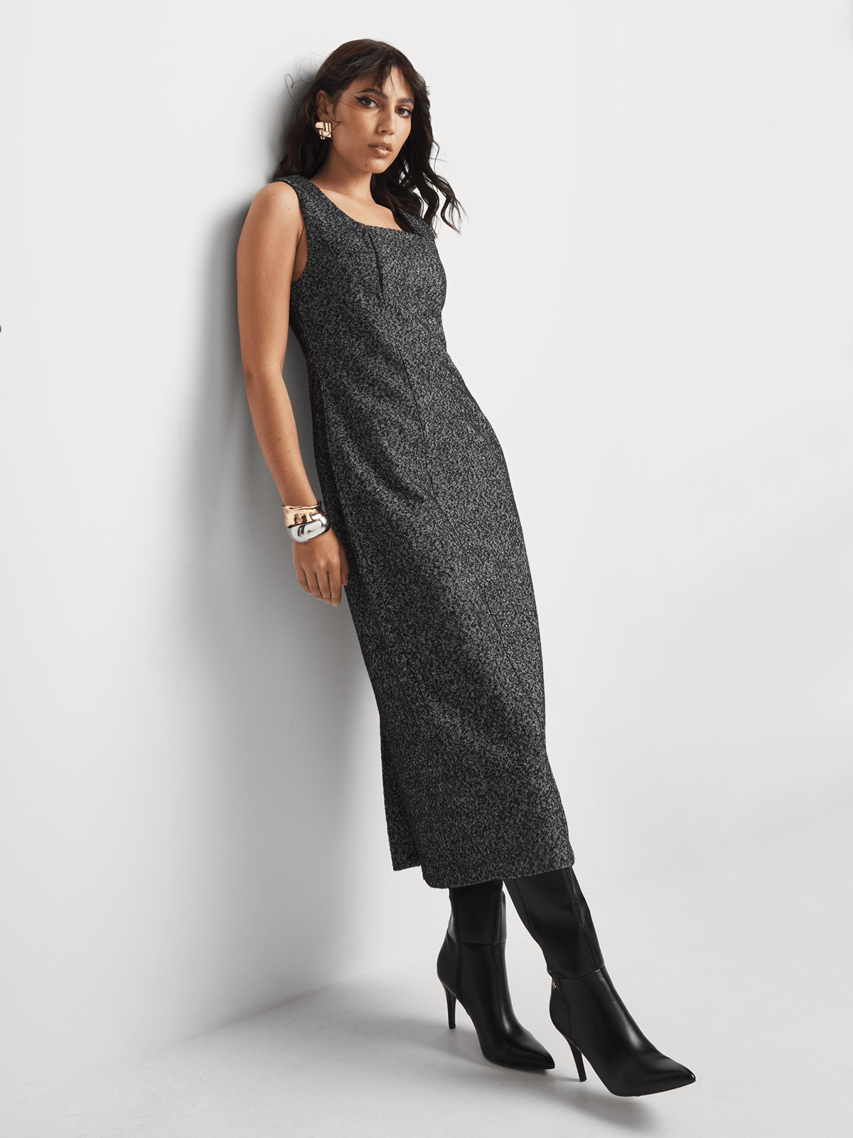 Melton Shift Dress | Bash