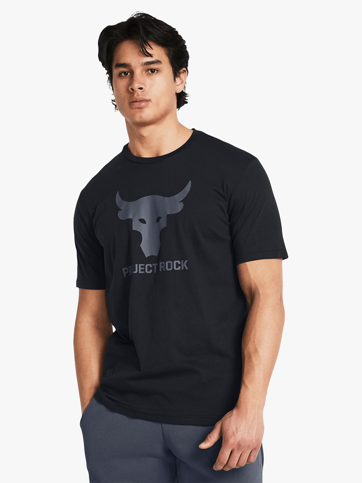 Under Armour Mens Project Rock Graphic Black Tee | Bash