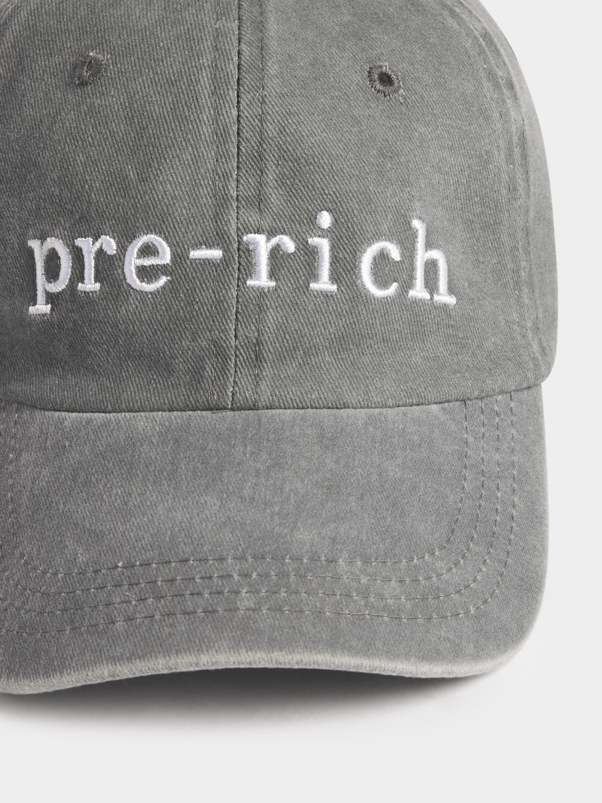 The FIX Unisex Grey Pre-Rich Peak Cap | Bash