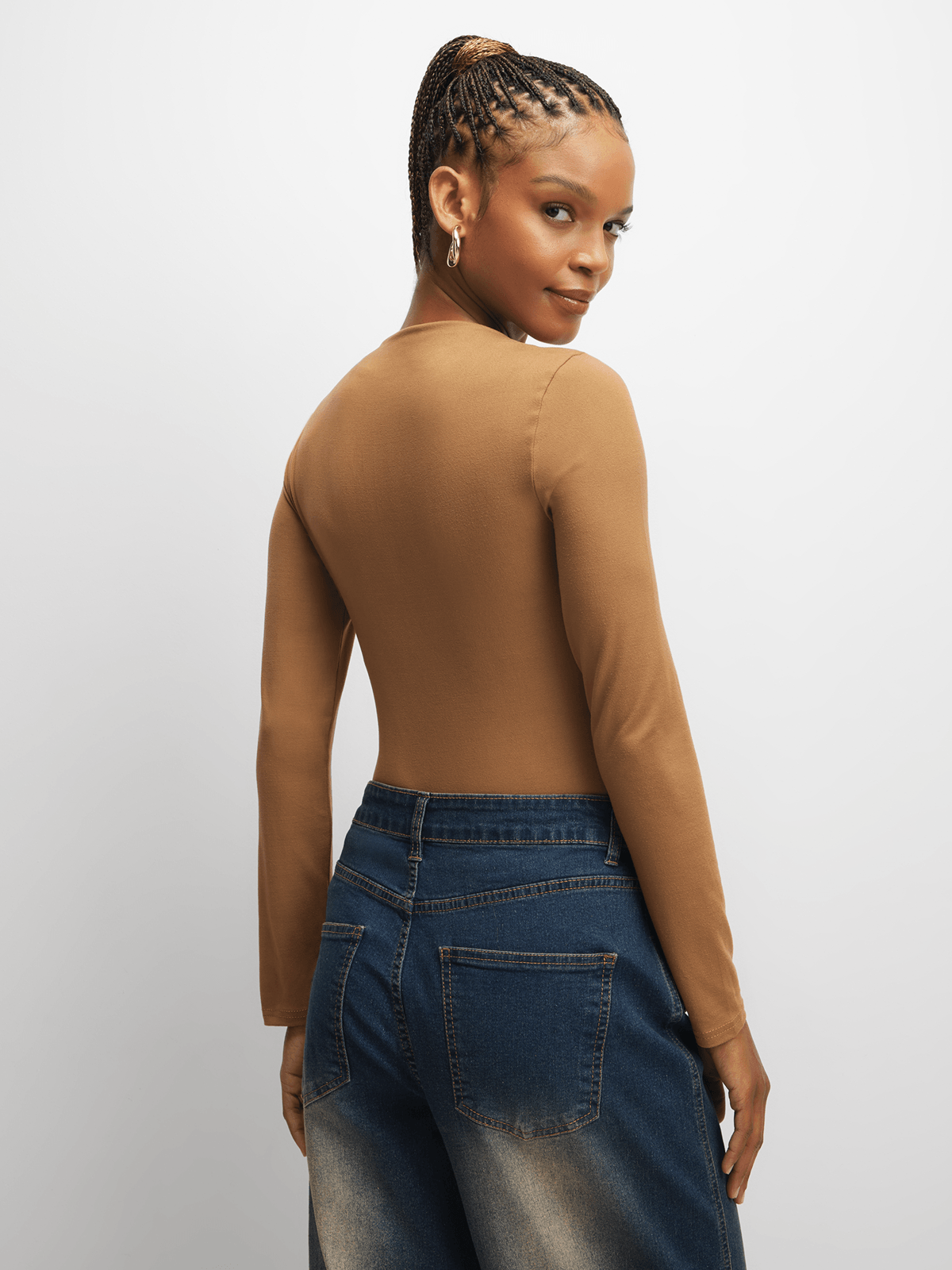 Exact Women's Brown Boat Neck Top | Bash