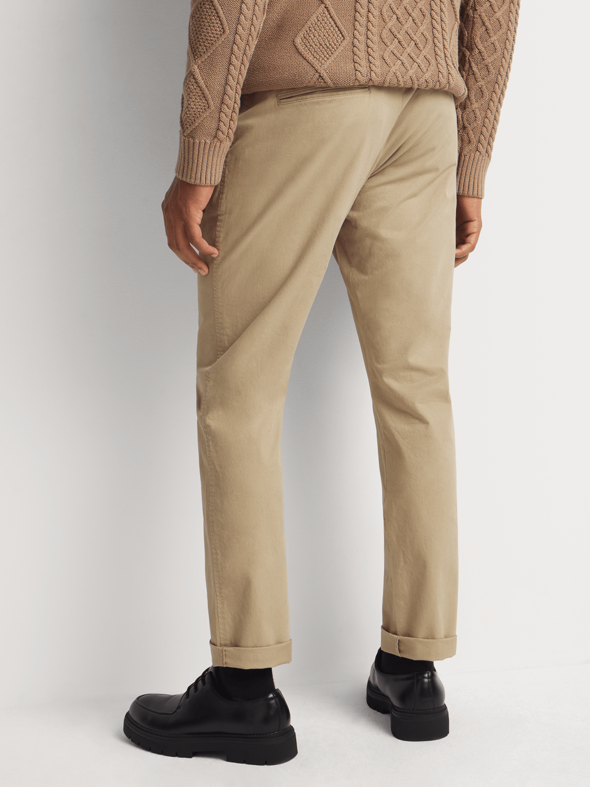 Men's Markham Washed Straight Slim Natural Chino | Bash