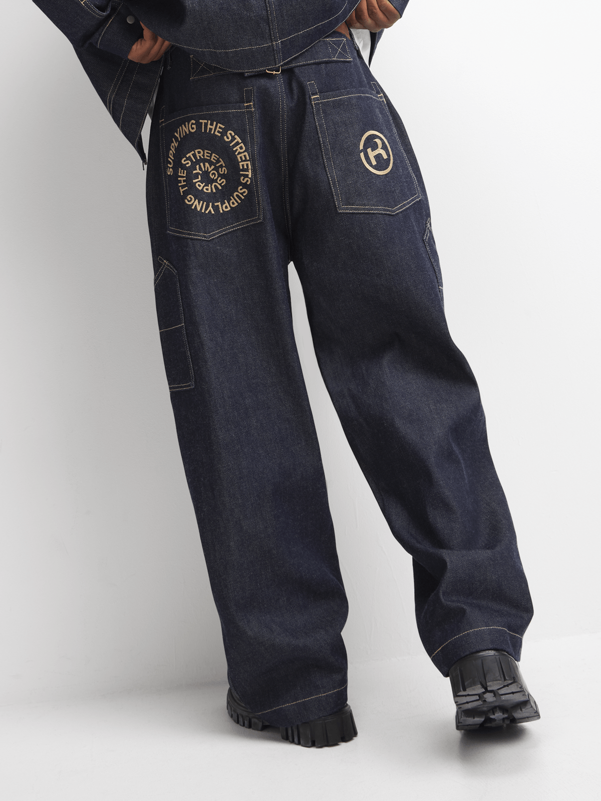 Redbat Men's Raw Ink Wide Leg Jeans | Bash