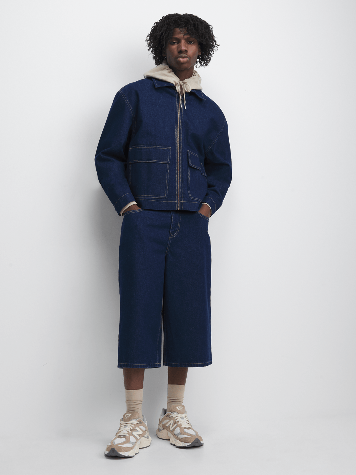 The FIX Men's Dark Wash Boxy Denim Shacket | Bash