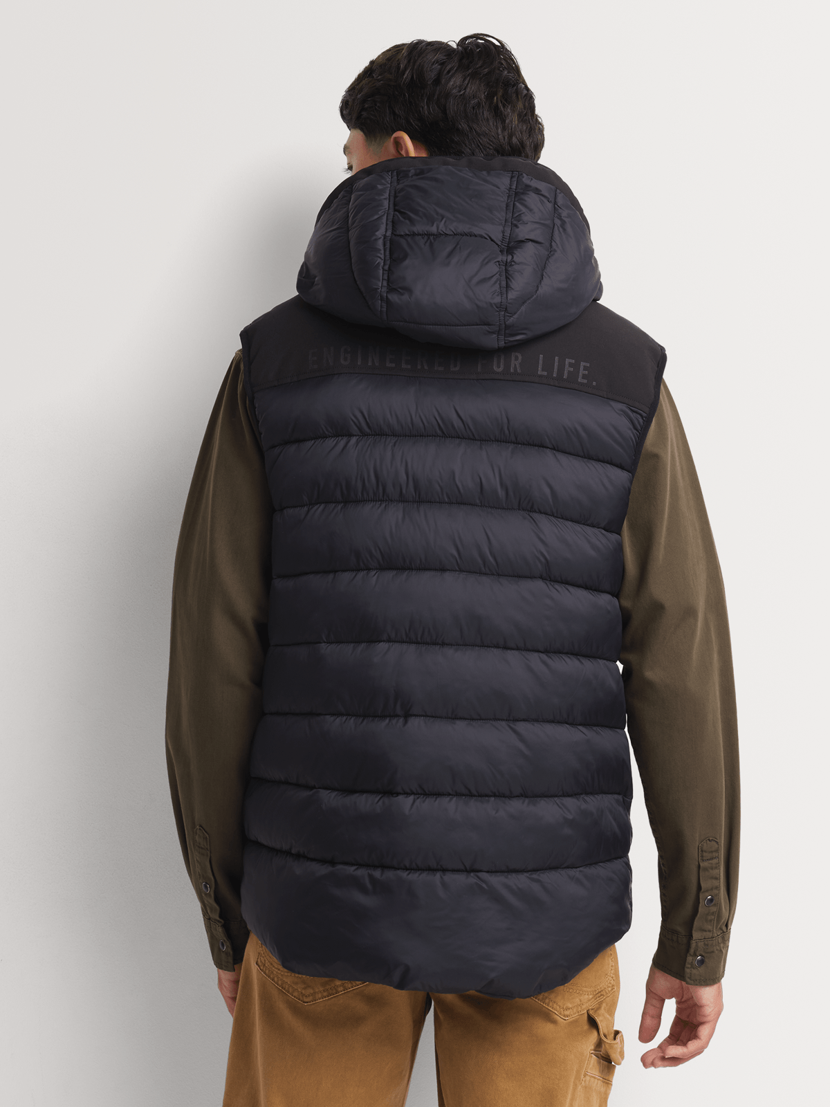 Men's Union-DNM Hooded Black Gilet | Bash