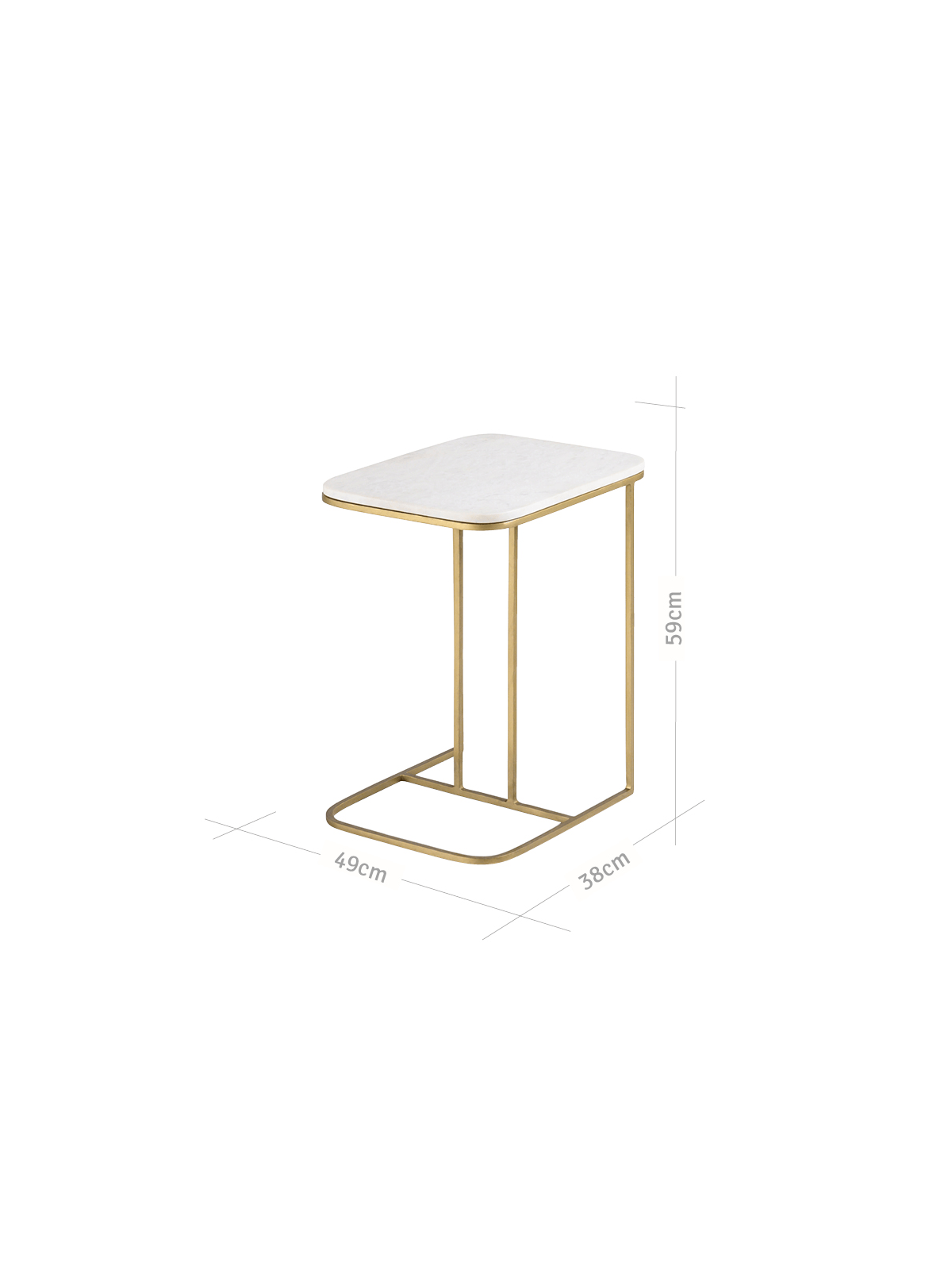 Sofa Side Table White Marble | Bash