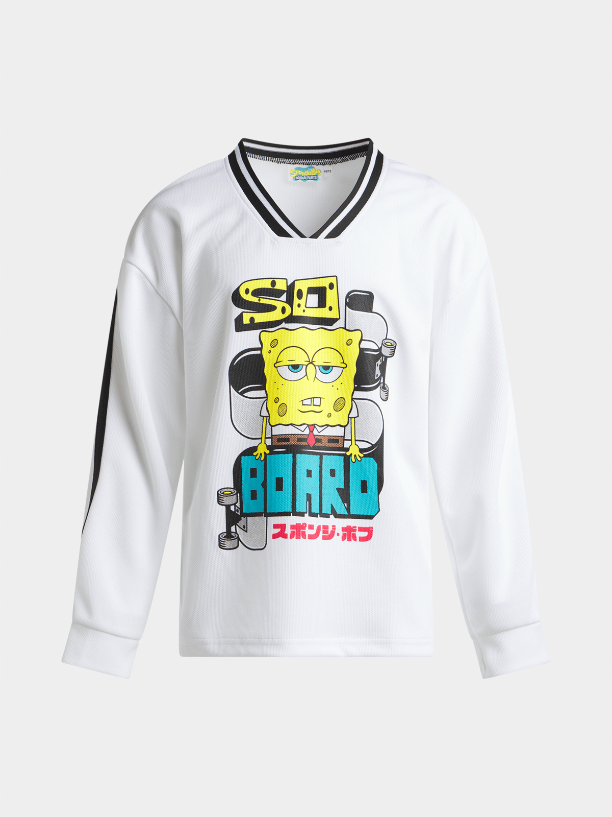 Boys Mesh Spongebob V-Neck Long Sleeve T-Shirt | Bash