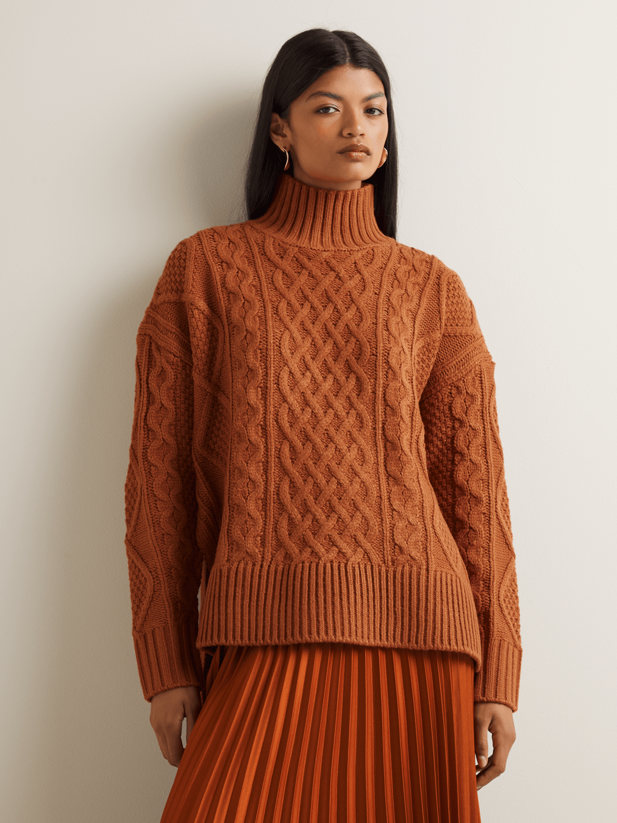 Women's Iconography Cable Knitwear Split Jumper | Bash