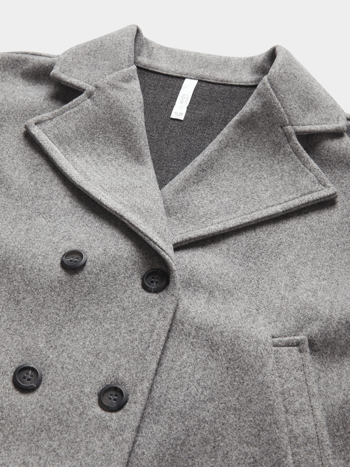 Exact Younger Girl's Grey Melange Melton Cropped Coat | Bash