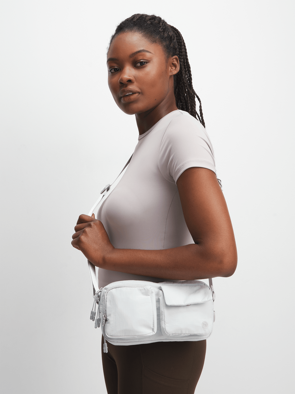 TS Multi-Pocket Light Grey Crossbody Bag | Bash