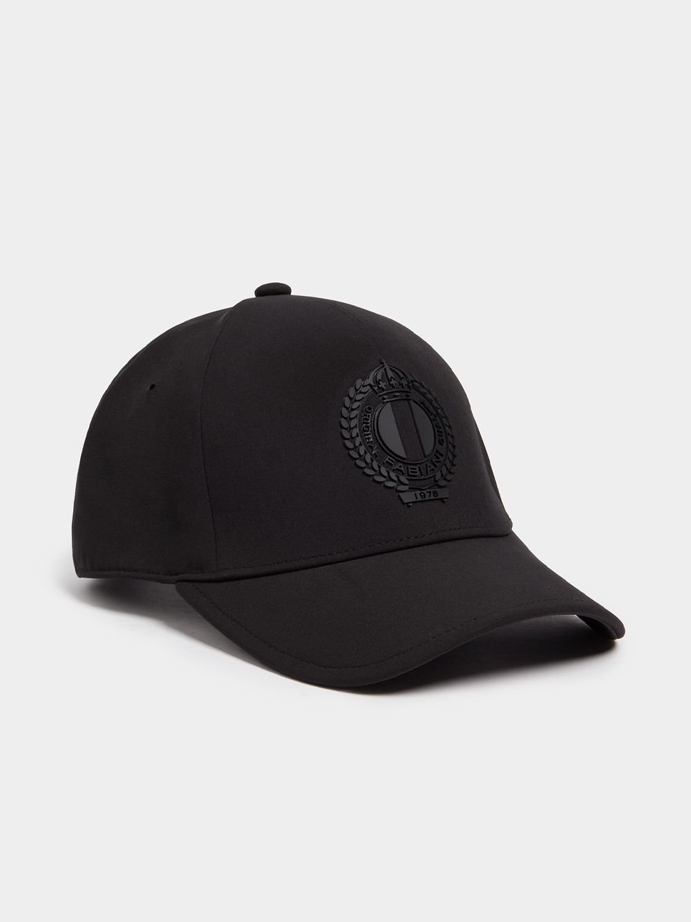 Fabiani Men's Black Delta Crest Peak Cap | Bash