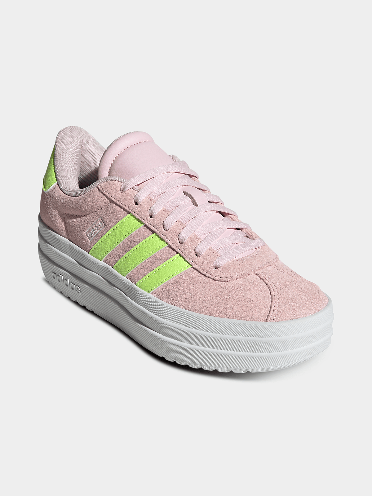 Junior adidas VL Court Bold Pink/Lime Sneaker | Bash
