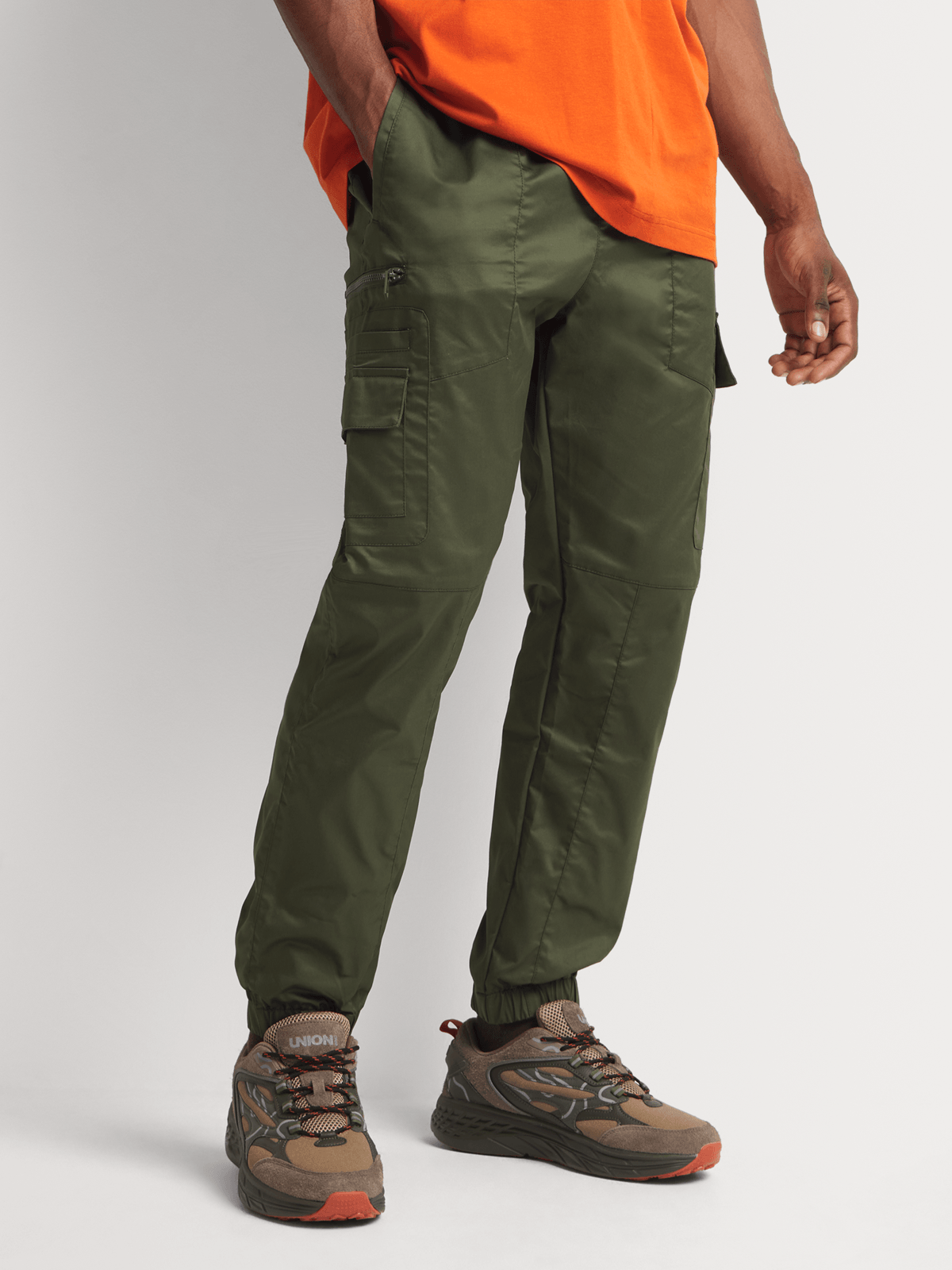 Markham Men's Technical Multi Cargo Dark Green Jogger | Bash