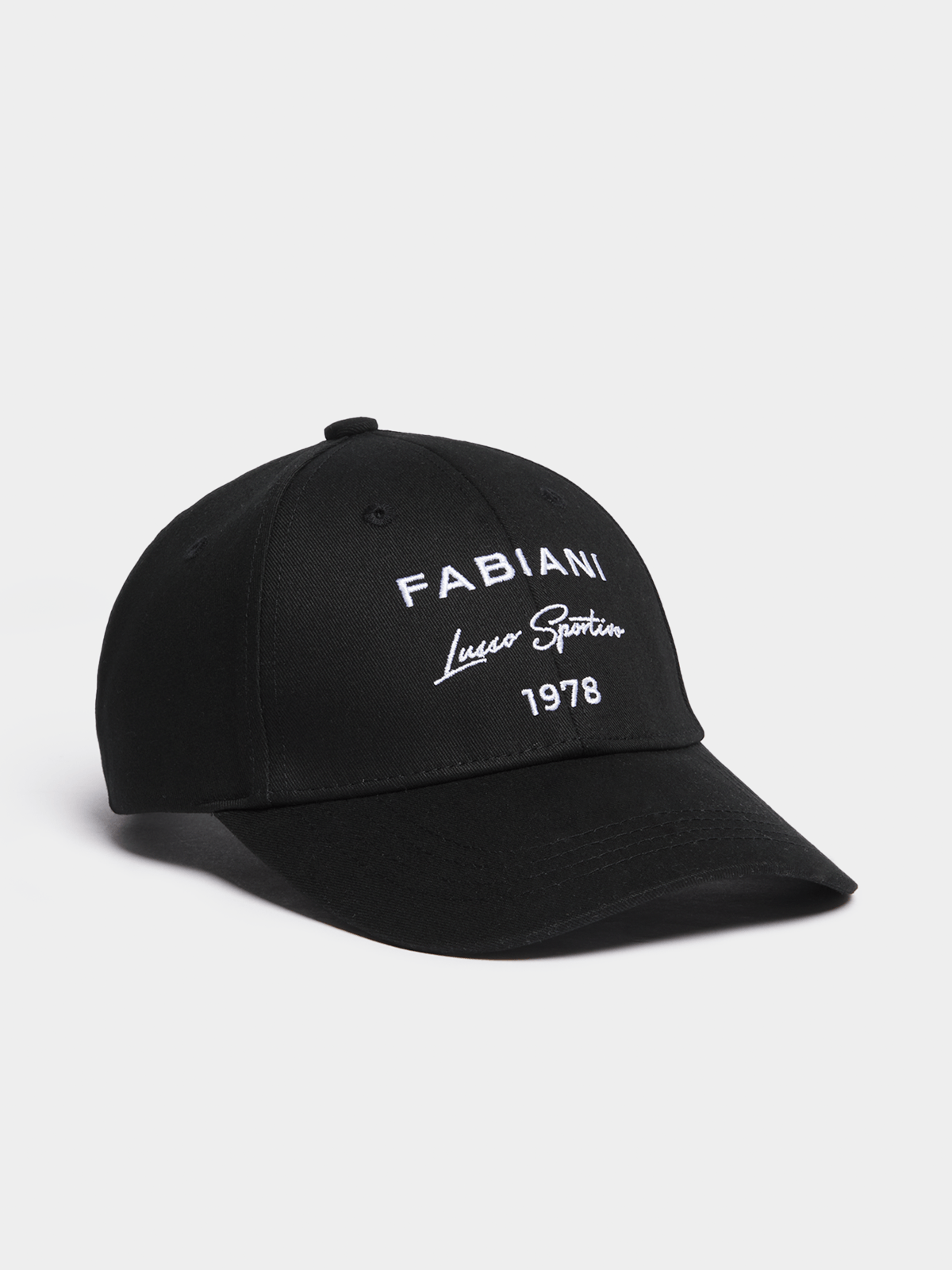 Fabiani Men's Black Logo Peak Cap | Bash