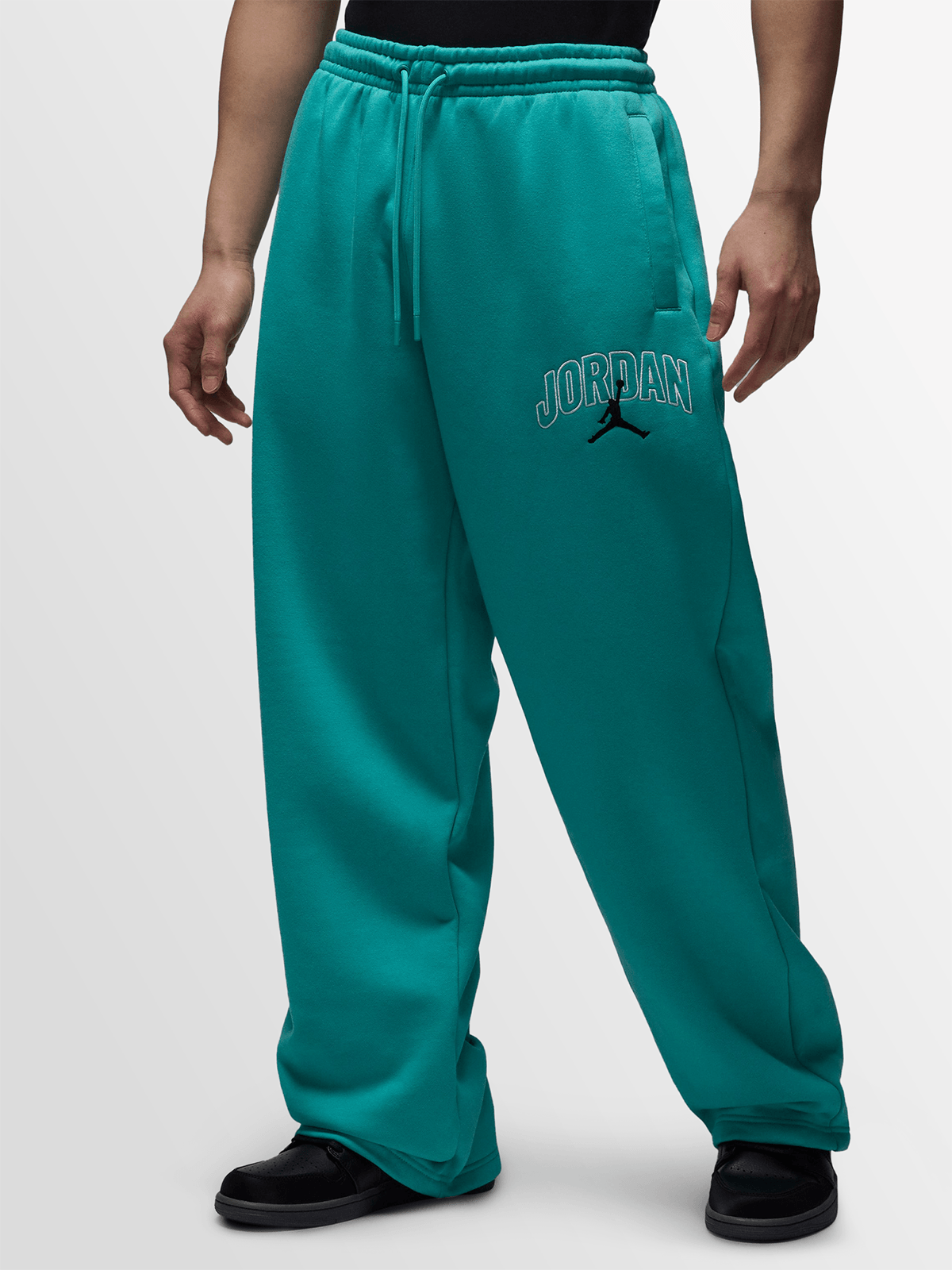 Jordan Men's Brooklyn Fleece Teal Oversized Sweatpants | Bash