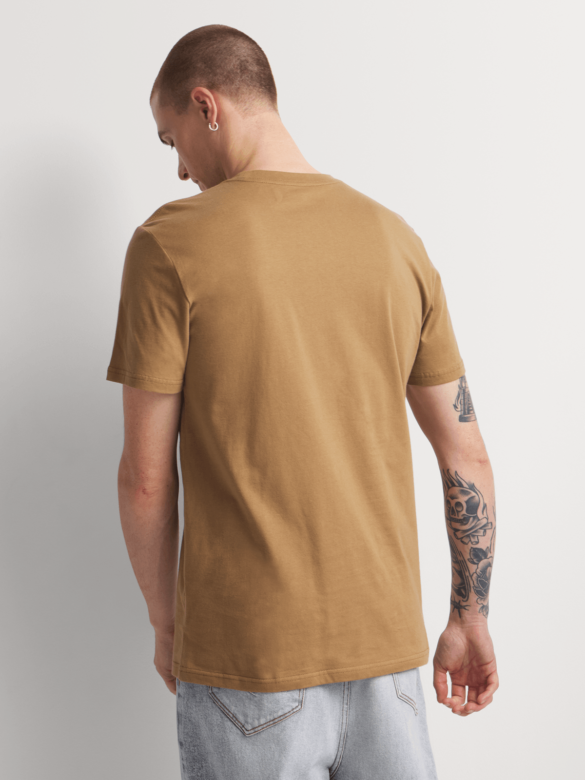 Markham Men's Crew Neck Brown T-Shirt | Bash