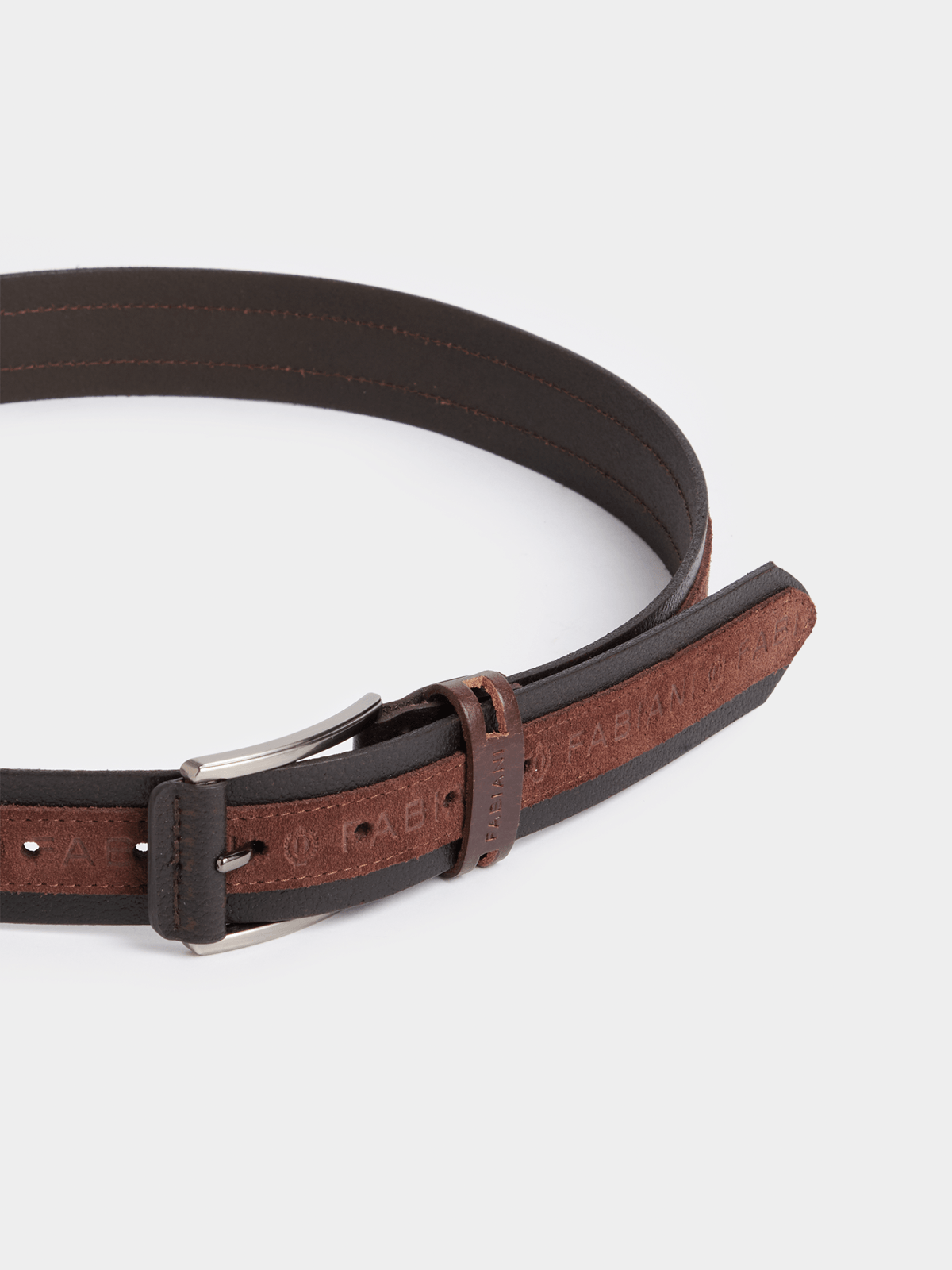 Fabiani Men's Brown/Taupe Smart Leather Belt | Bash