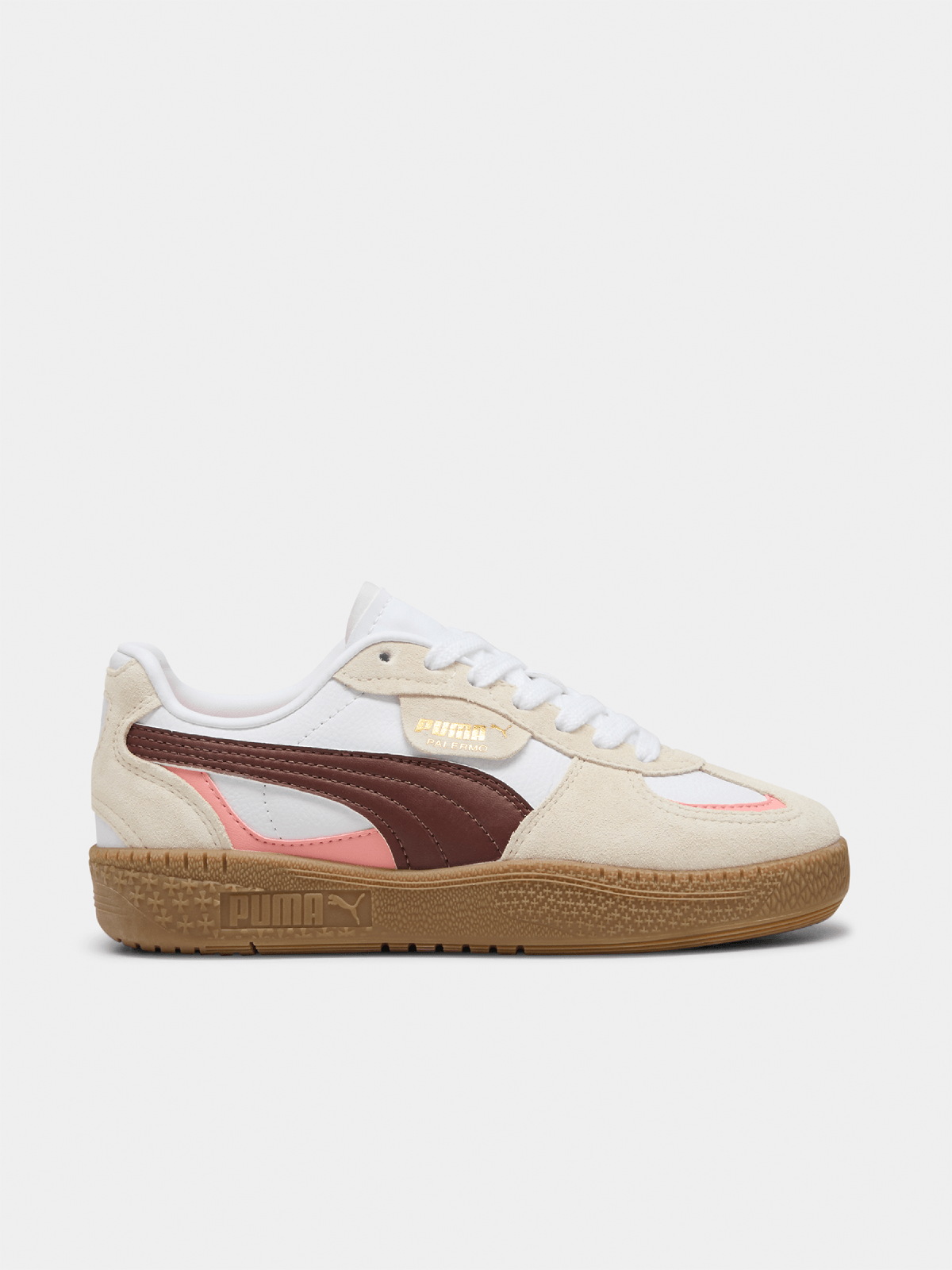 Puma Junior Palermo Moda White/Brown Sneaker | Bash