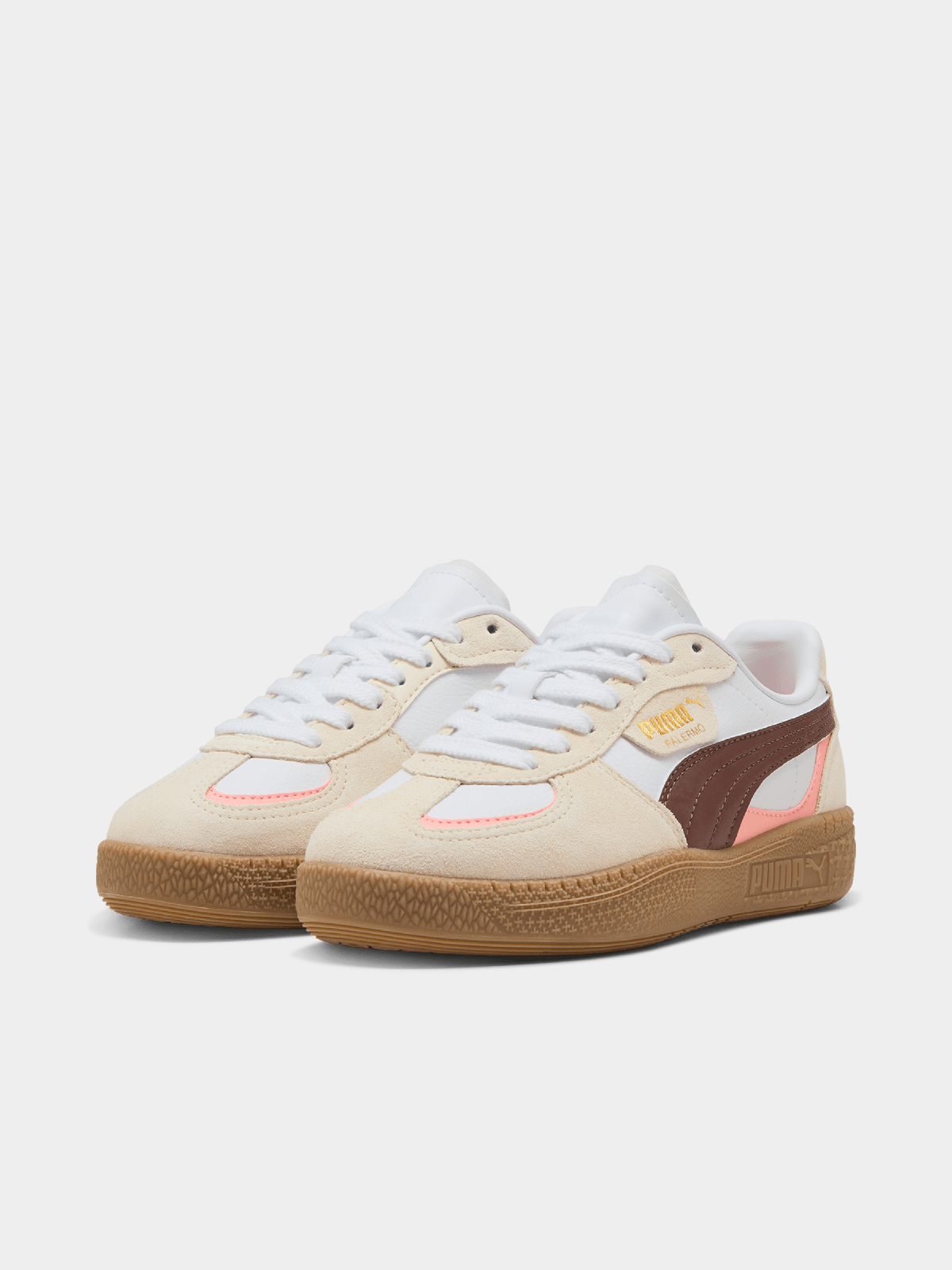 Puma Junior Palermo Moda White/Brown Sneaker | Bash