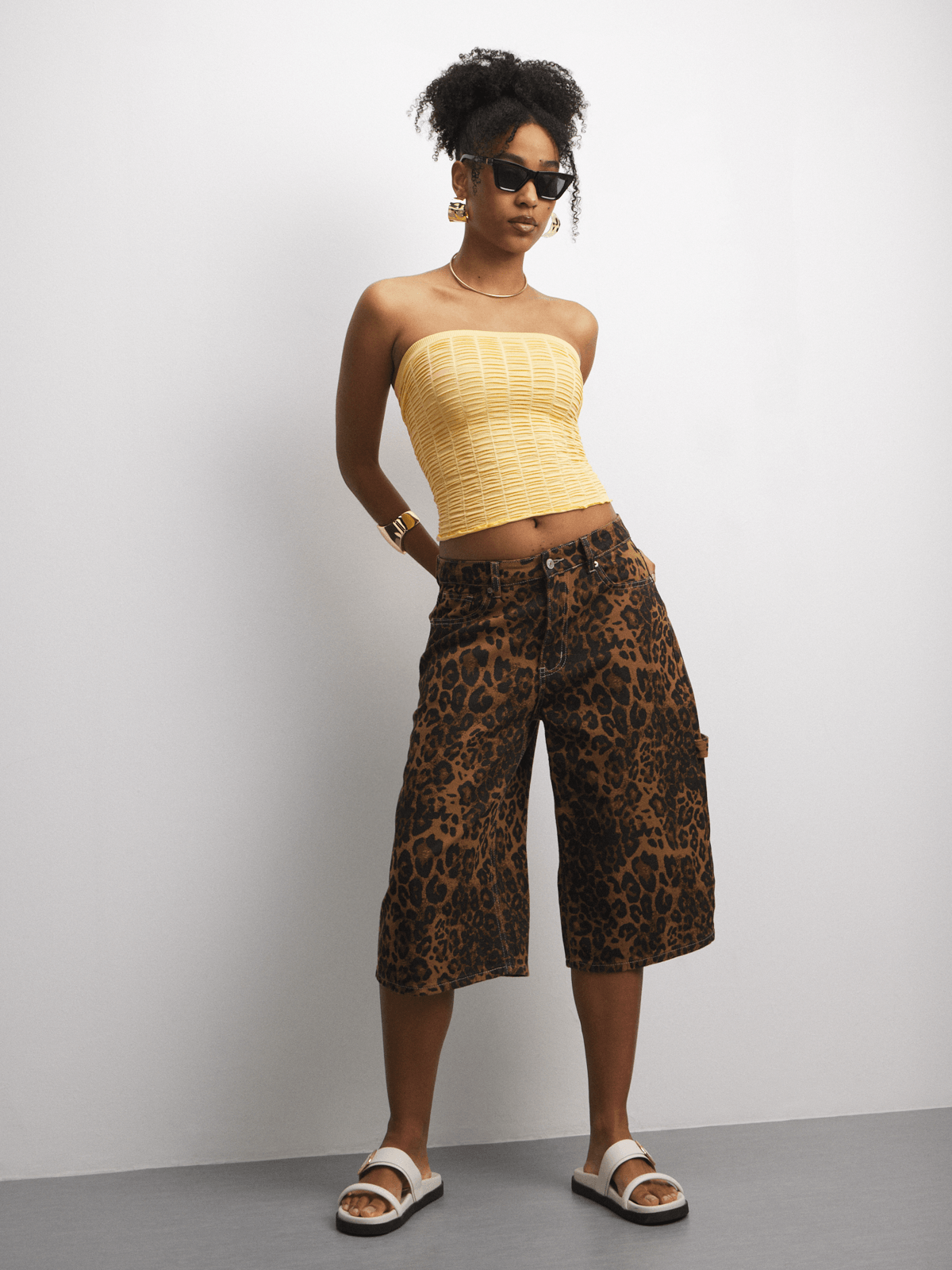 The FIX Women's Yellow Seamless Ruched Top | Bash