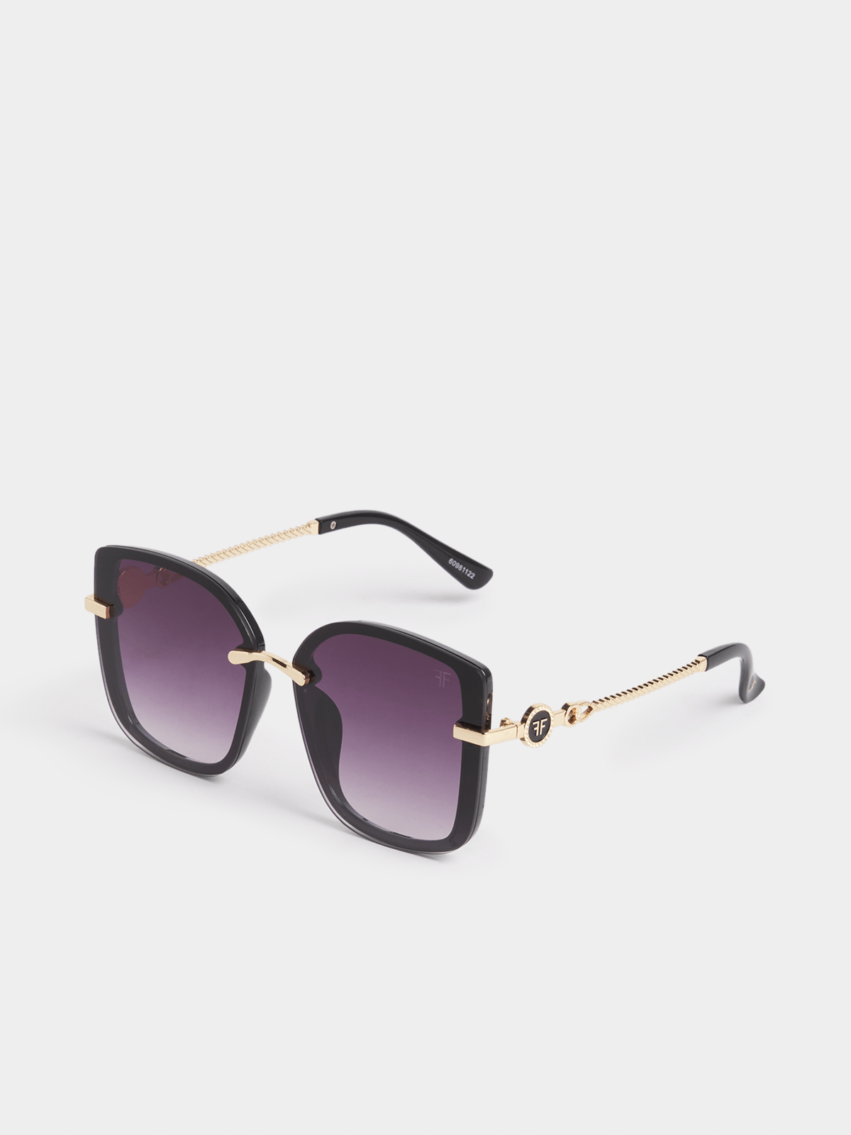 Embellished Temple Square Sunglasses | Bash