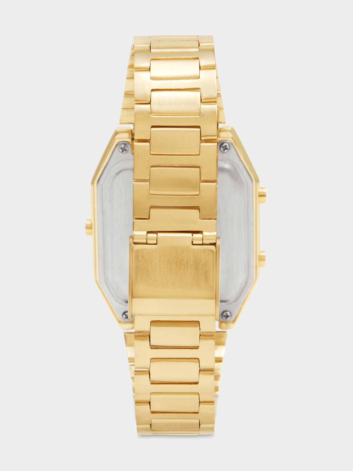 MX Gold Plated Octagonal Dial Anadigi Bracelet Watch | Bash