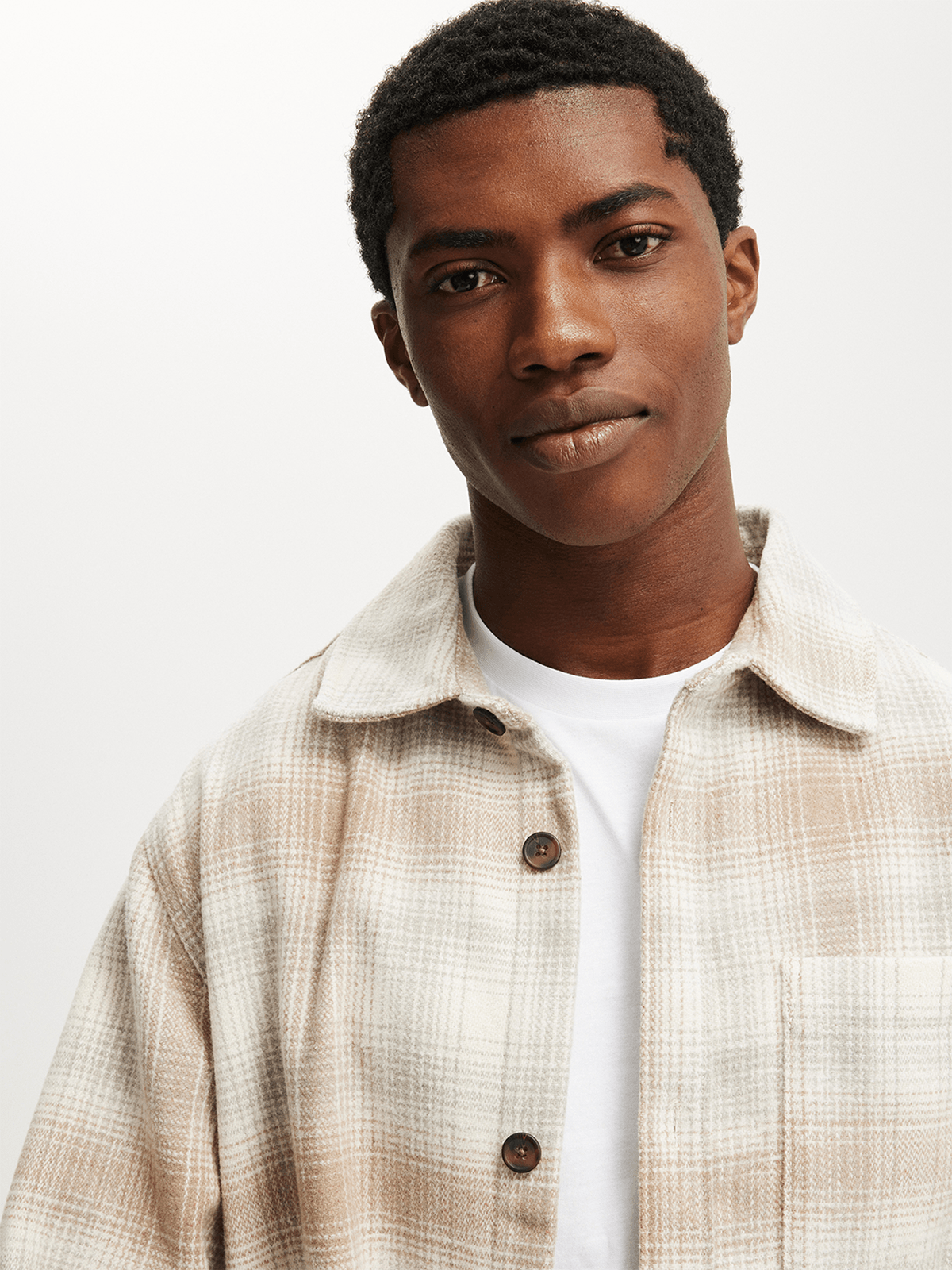 Men's Cotton On White Boxy Overshirt | Bash