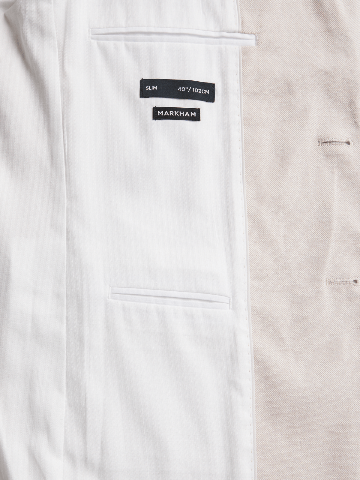 Markham Men's Slim Fit Cotton Linen Blend Natural Jacket | Bash