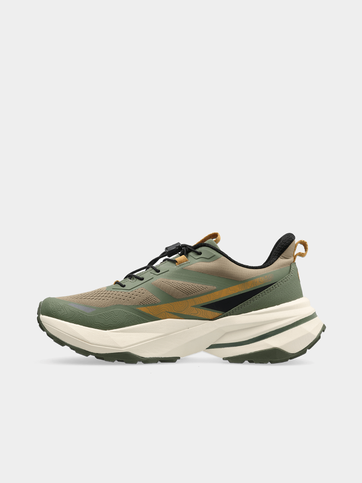 Hi-Tec Mens Stealth Green/Orange Trail Running Shoes | Bash