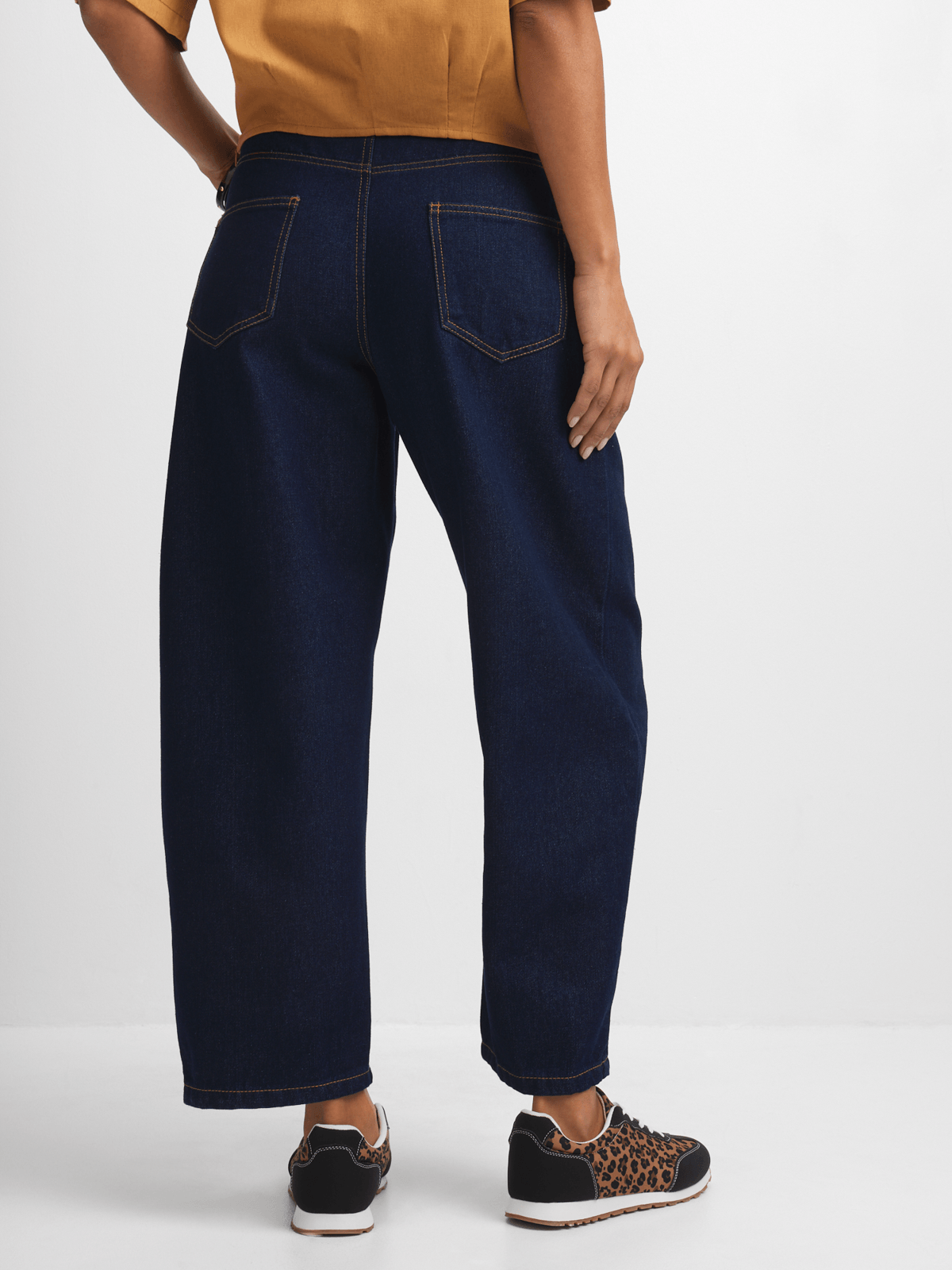 Jet Women's Dark Blue Raw Balloon Jeans | Bash