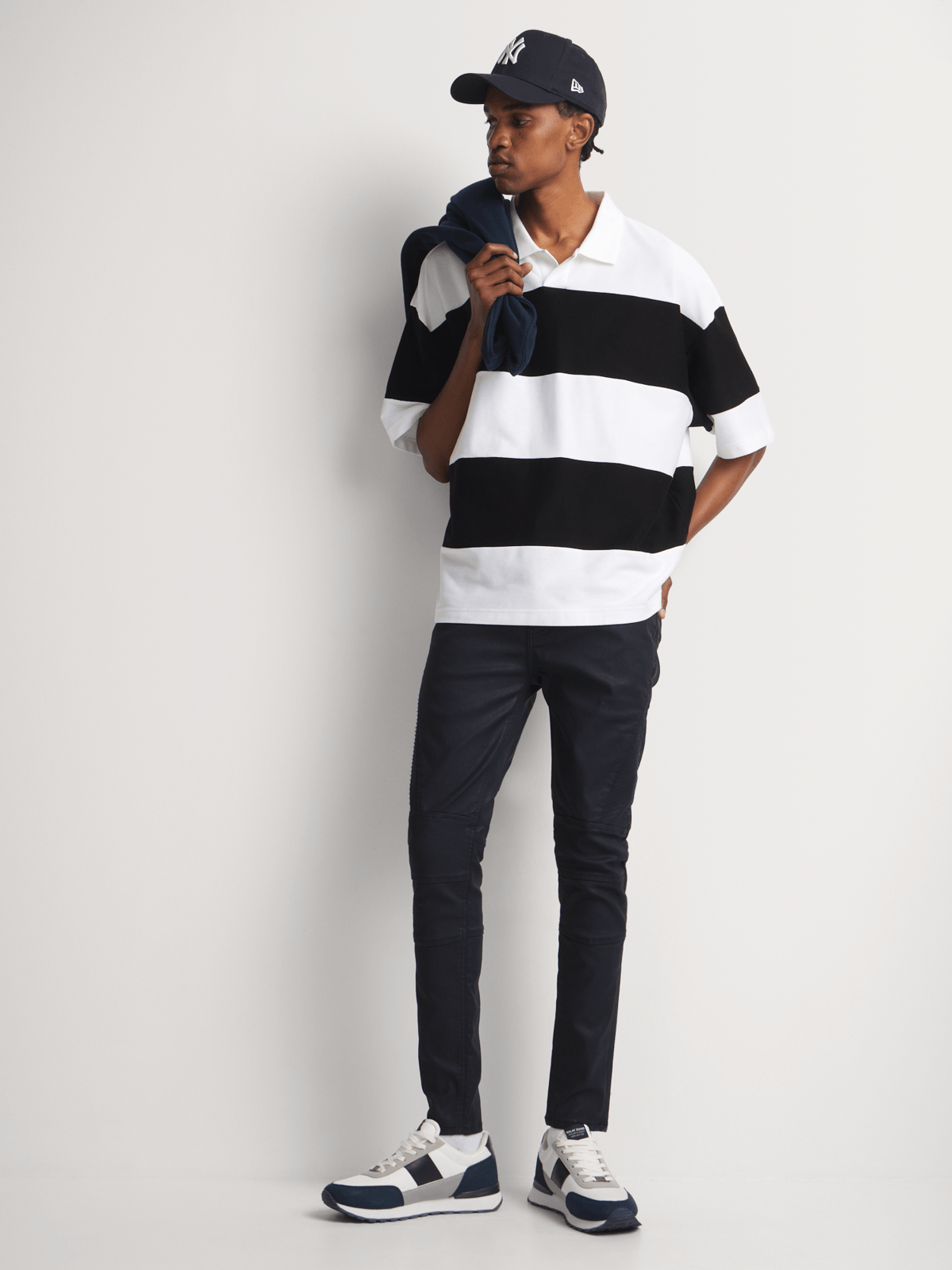 Relay Jeans Men's Super Skinny Biker Indigo Coated Denim | Bash