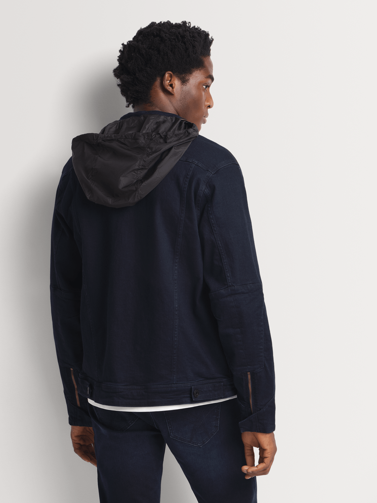 Fabiani Men's Blue/Black Biker Jacket | Bash