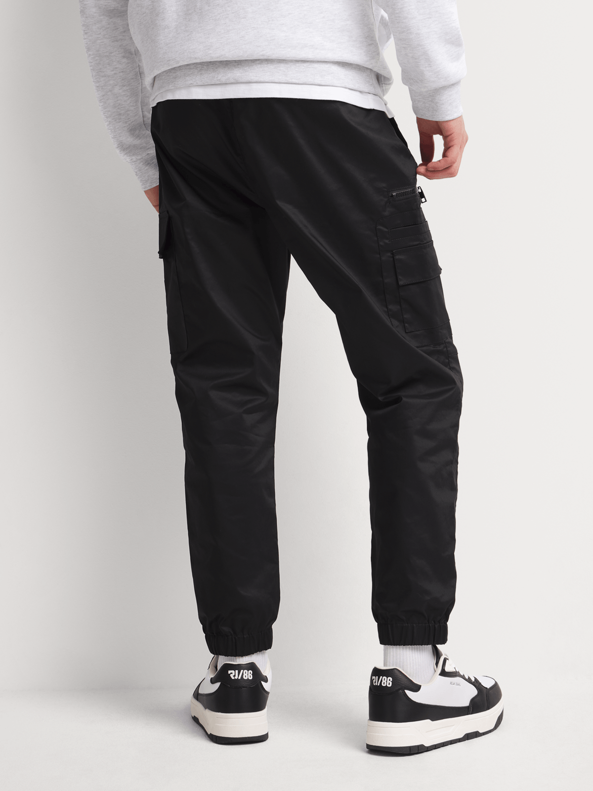 Markham Men's Technical Multi Cargo Black Jogger | Bash