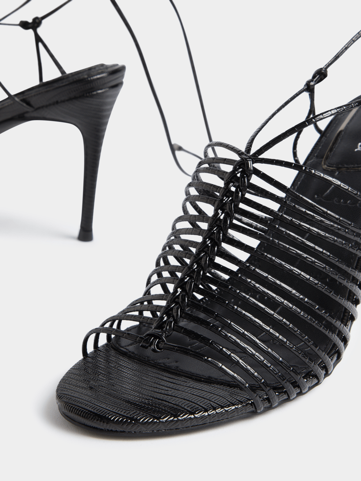 Luella Caged Lace Up Heels | Bash