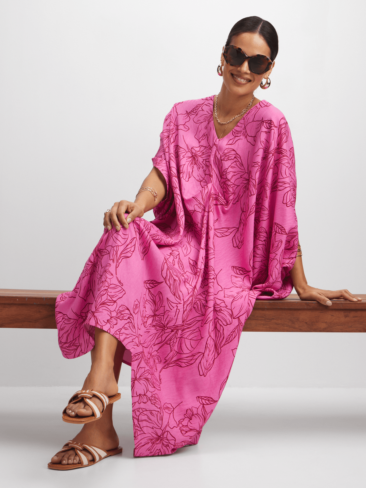 Jet Women's Pink Kaftan Maxi Dress | Bash
