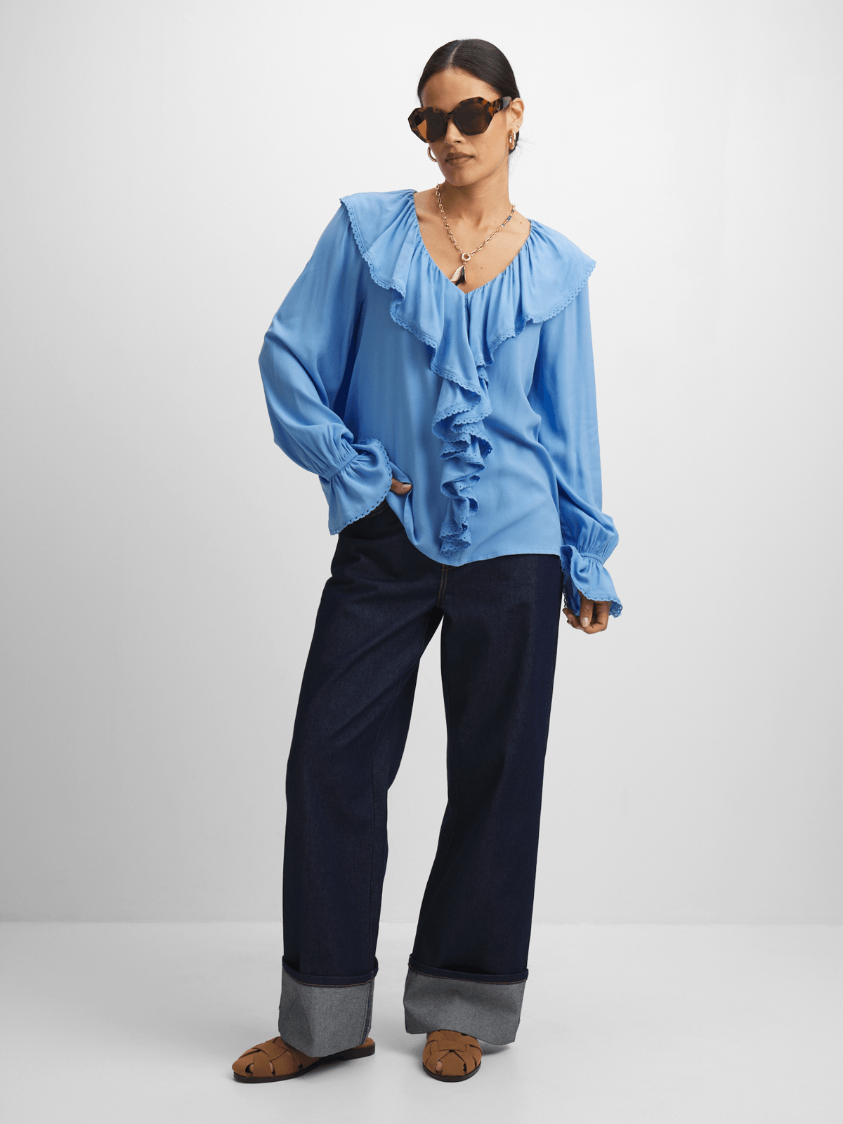 Jet Women's Light Blue Pretty Blouse | Bash