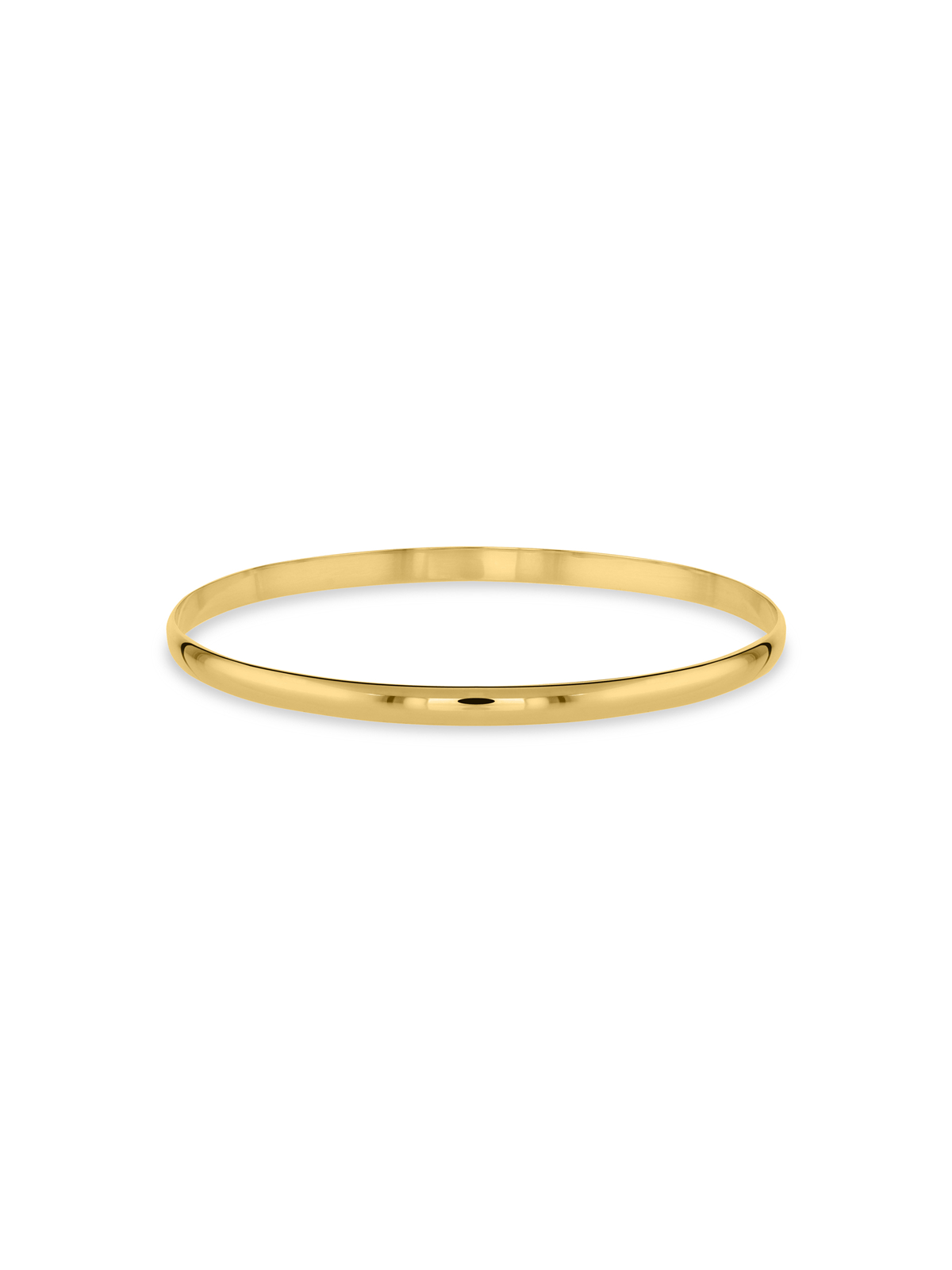 Yellow Gold C-Shaped 4mm Bangle | Bash