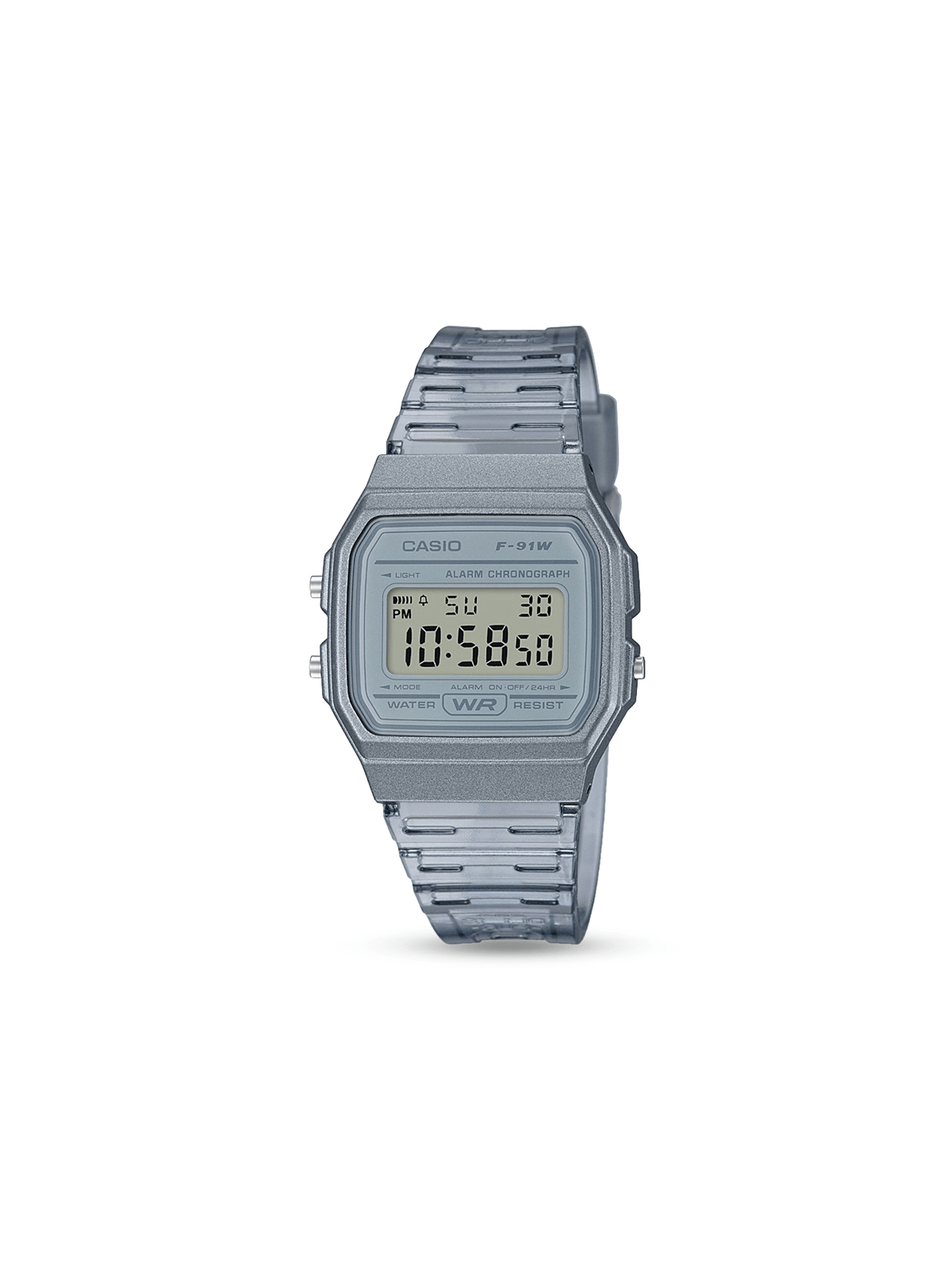 Casio Retro Square Transparent Digital Grey Watch | Bash