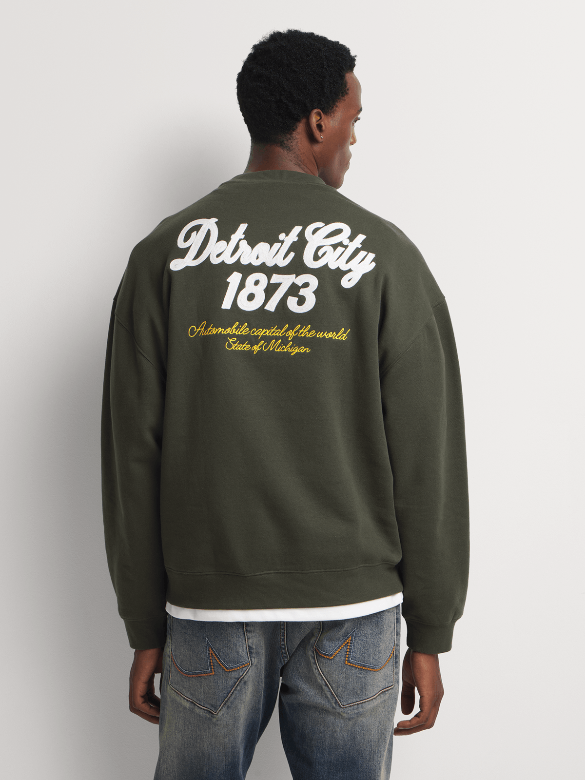 Markham Men's Embroidery Detail Fatigue Sweatshirt | Bash