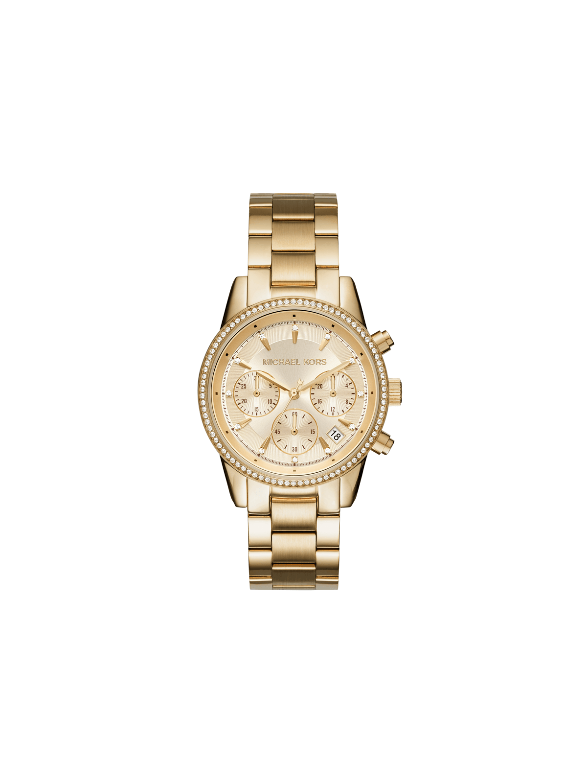 Michael Kors Ladies Ritz Gold Tone Bracelet Watch | Bash