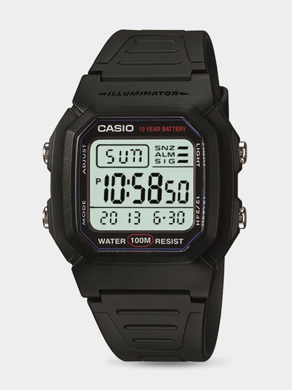 Casio Retro Dual Time Digital Black Resin Watch | Bash