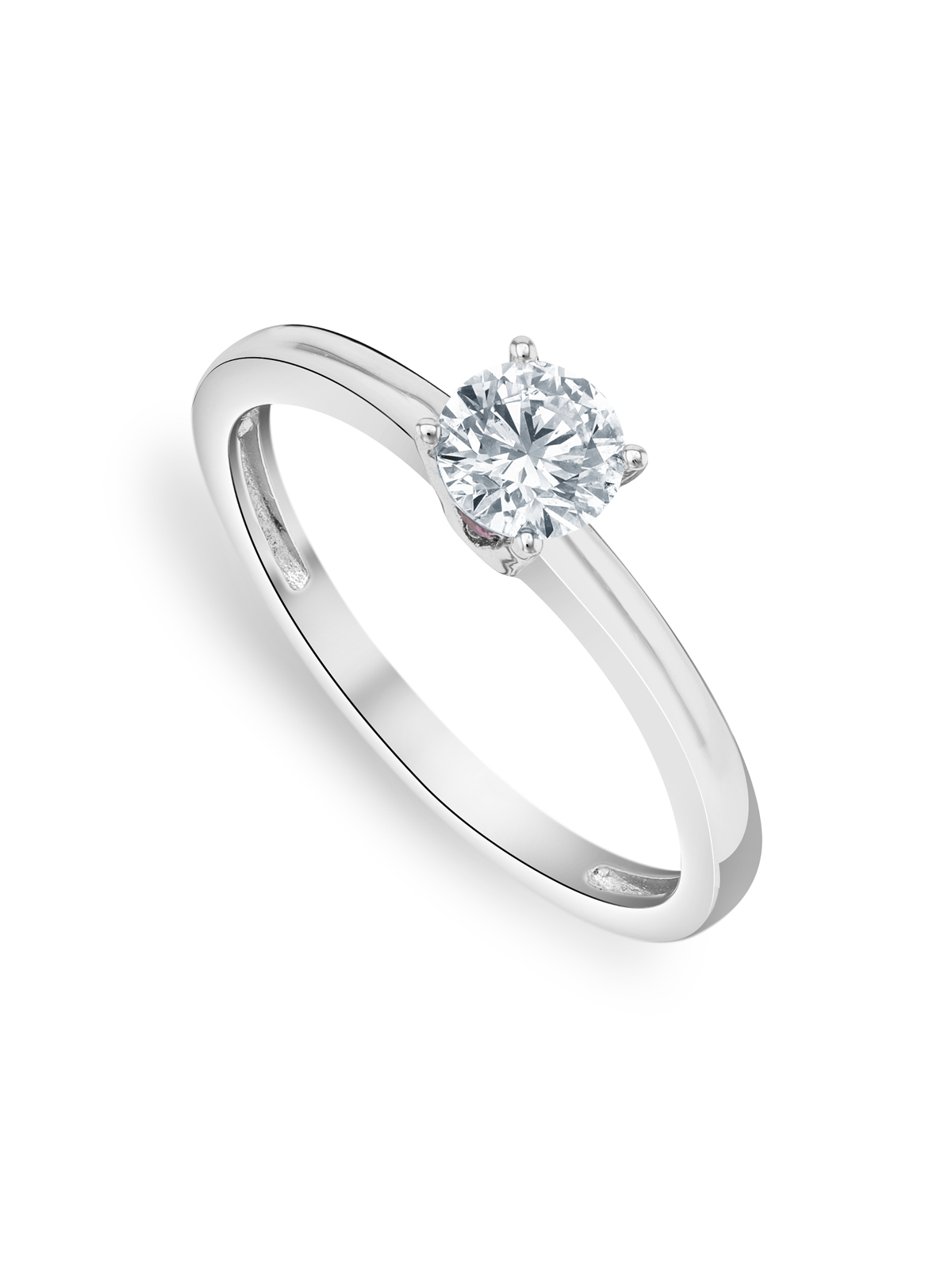 White Gold 0.50ct Moissanite Solitaire Women’s Ring | Bash