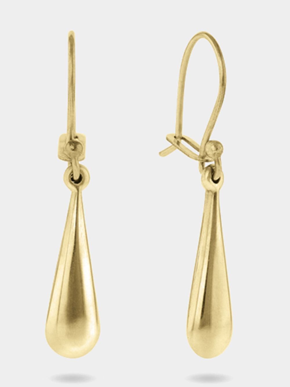 Yellow Gold, Classic Tear Drop Earrings | Bash